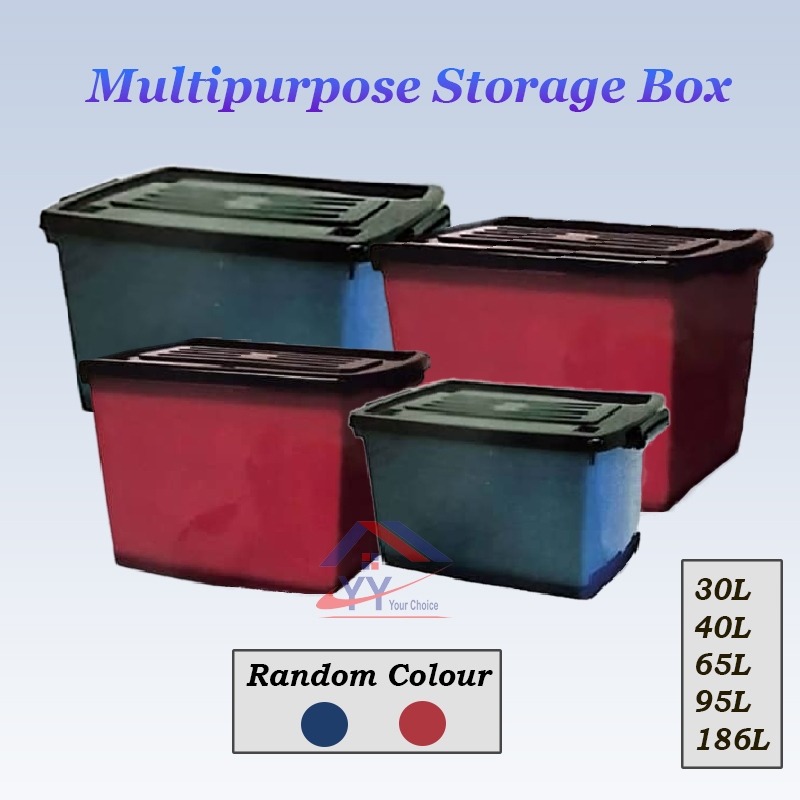 Storage Box with Wheels/Plastic/Bekas Simpanan Roda/Kotak Simpanan Plastik/Box Serbaguna ...