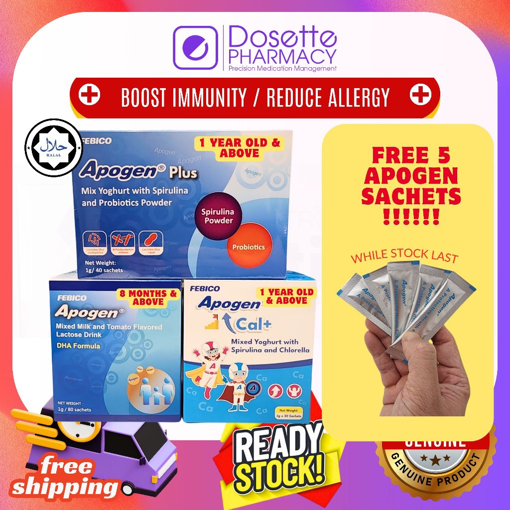 APOGEN PLUS CAL+ PROBIOTIC GRANULES FREE SPRAY & LUNCHBOX | IMMUNITY ...