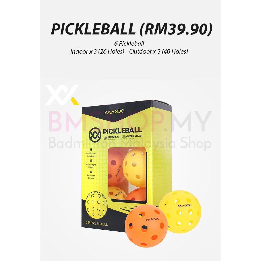MAXX Pickleball (3 Indoor - 26 Holes & 3 Outdoor - 40 Holes) | Shopee ...