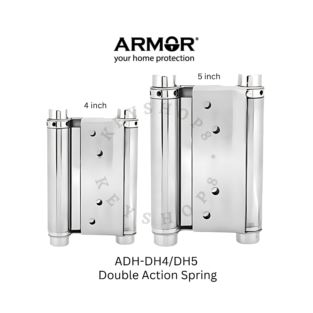Armor ADH-DH4/DH5 Double Action Spring Hinges 4"/5'' Stainless Steel ...