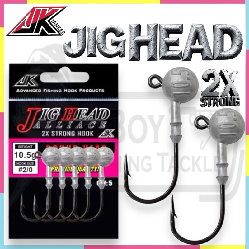 PIRATEZ STRIKE JK JANKER ROUND JIG HEAD SOFT LURE HOOK SP HOOK 2X ...