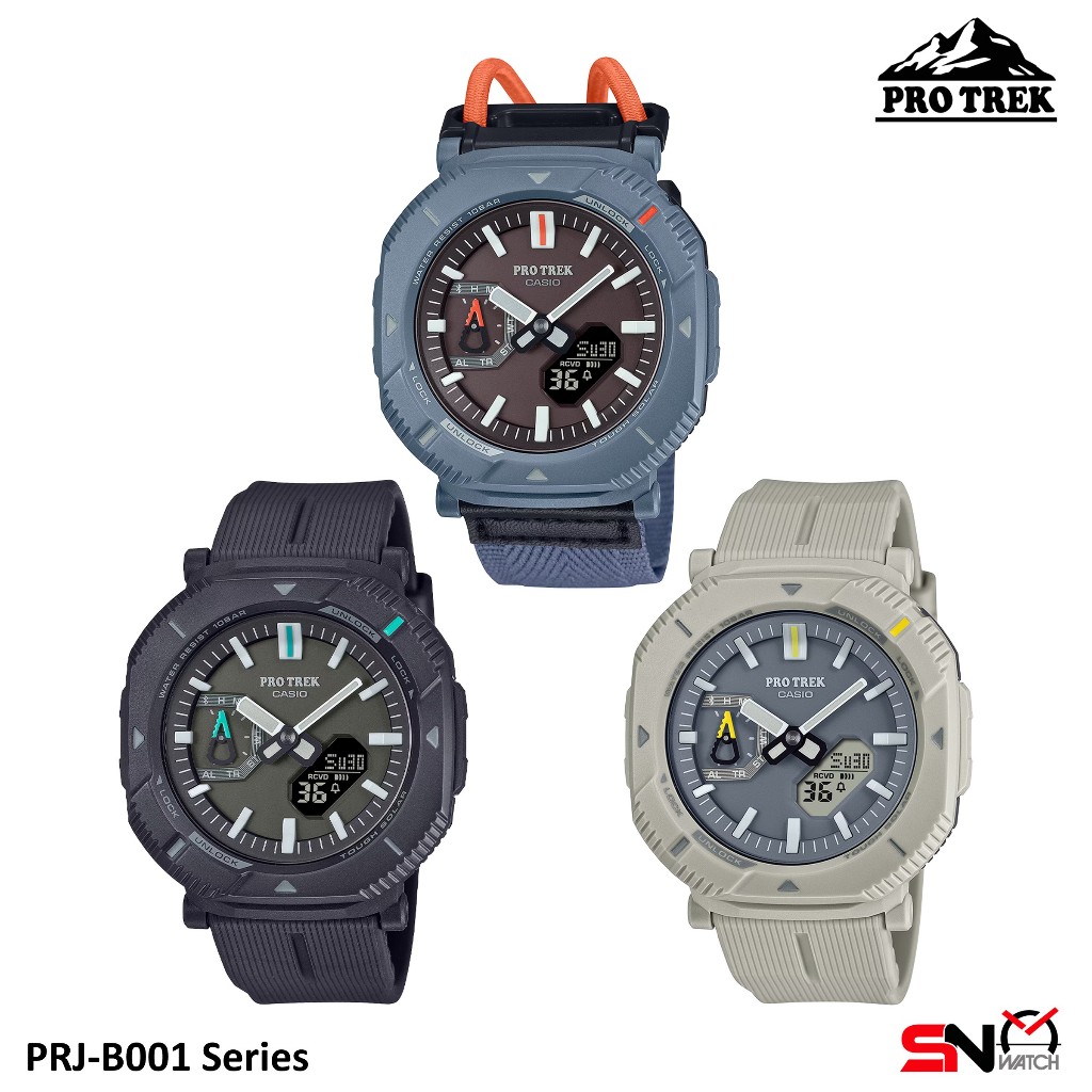 Casio Protrek PRJ-B001 PRJ-B001B Tough Solar Bio-based Resin Digital ...