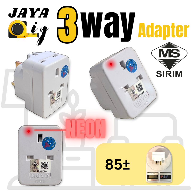 LOCAL 3 Way Multi Adaptor 13Amp Socket jaya diy | Shopee Malaysia