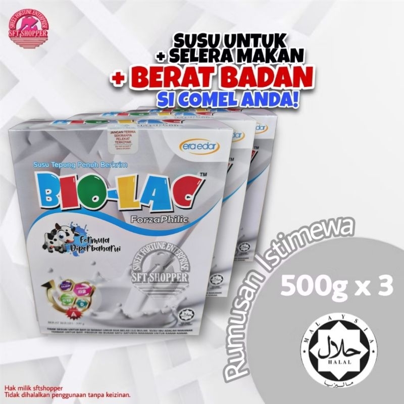 SUSU BIOLAC 1.5 Kg Tambah Berat Badan Bayi Kanak Baby Kids Milk Formula ...