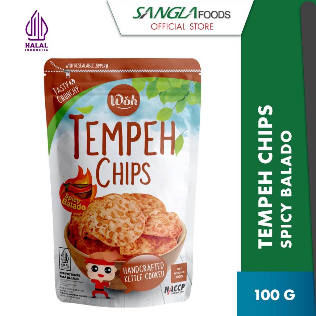 Woh Tempeh Chips Spicy Balado (100g) Halal Certified | Shopee Malaysia