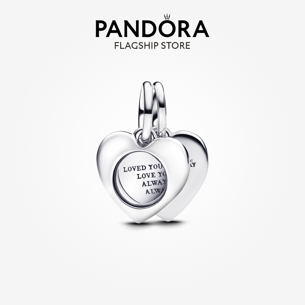 Pandora Engravable Heart Magnifying Glass Double Dangle Charm | Shopee ...