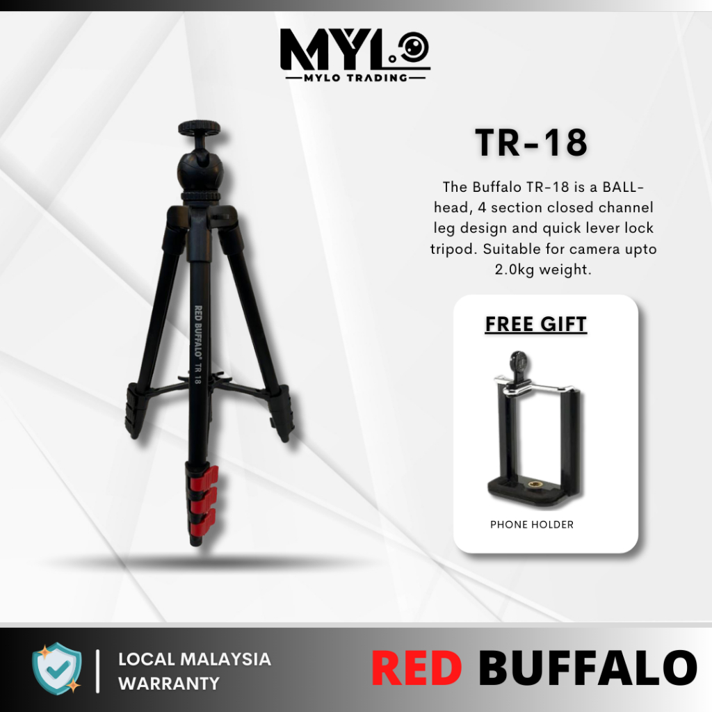 RED buffalo TR-18 compact table top tripod | Shopee Malaysia