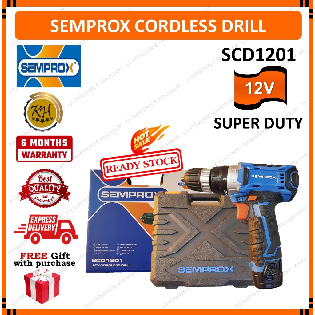 🔥READY STOCK🔥 12V SEMPROX SCD1201 CORDLESS DRILL [SUPER DUTY] 6 Month ...