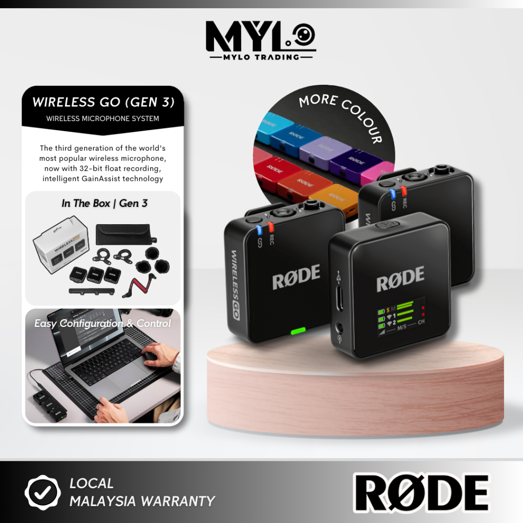 (READY STOCK) - Rode Wireless GO III | Wireless GO Gen 3 | Wireless Me ...