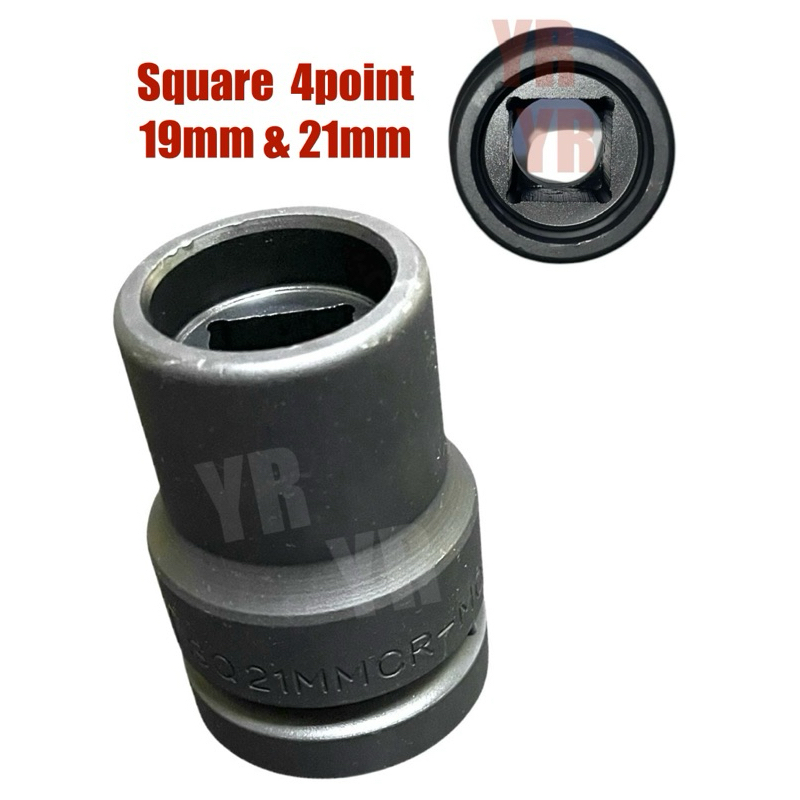 1” SQUARE SOCKET 4 POINT 19mm 21mm IMPACT BOX SOCKET | Shopee Malaysia