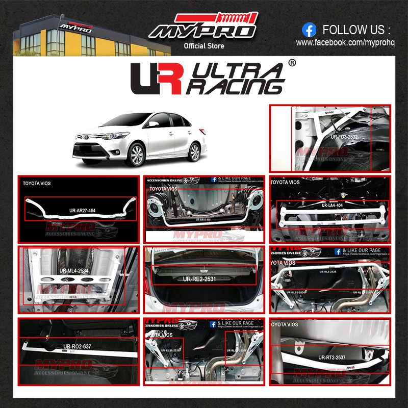 TOYOTA VIOS (NCP 150) 1.5 '13-'16 (2WD) (5-Speed) - 100%Original Ultra ...
