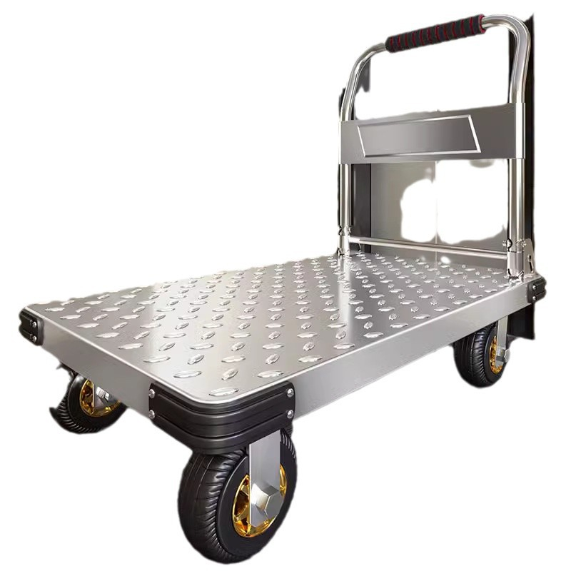 Steel Plate Trolley Trolley Truck Household Platform Trolley Thickened ...