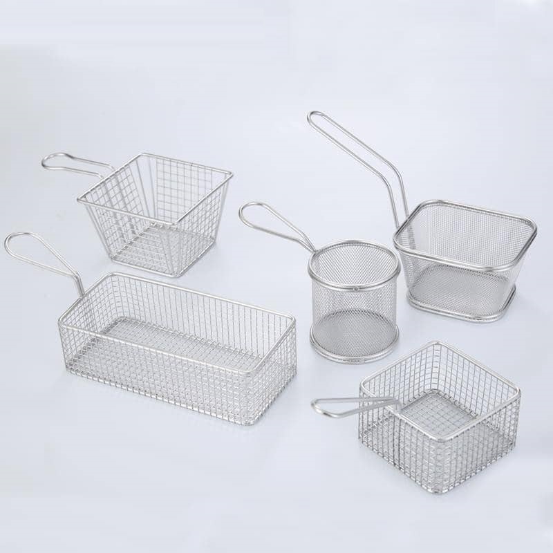 Mini French Fries Fry Baskets Fryer Basket Strainer Serving Food ...