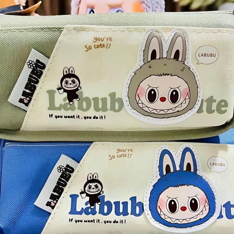 Large-Capacity Labubu Pencil Case INS-Style Cartoon Cute Double-Layer ...