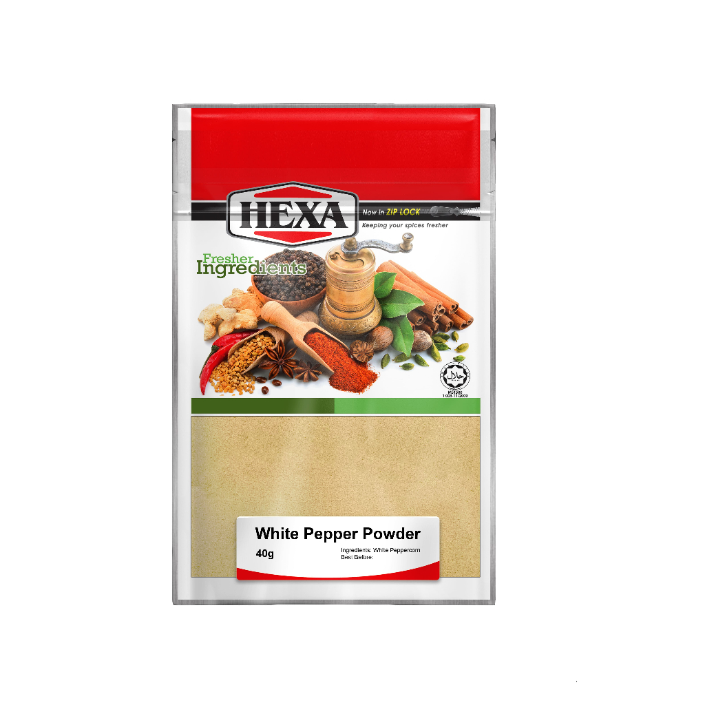 HEXA HALAL White Pepper Powder 40gm Serbuk Lada Putih | Shopee Malaysia