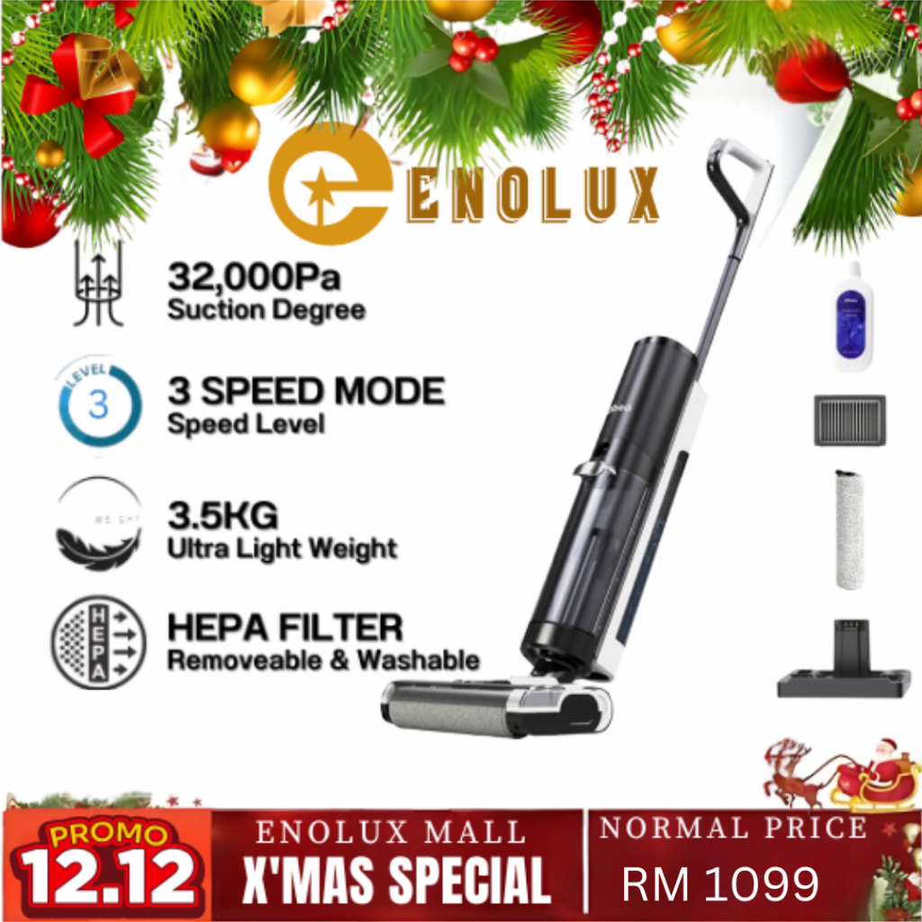 ENOLUX Vacuum Cordless Vacuum Cleaner Wet & Dry Mop Vacuum 无线吸尘机 X9 ...
