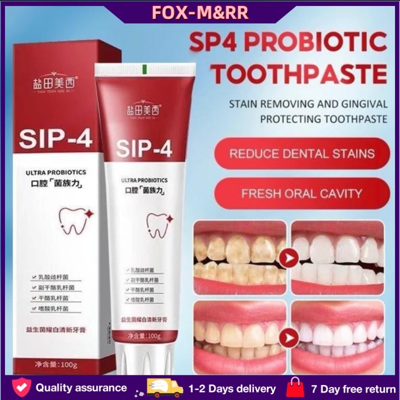 SIP-4 probiotic whitening toothpaste Fresh breath, improve yellow tooth ...