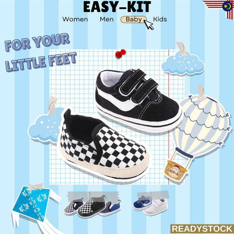 New Baby Boys Anti Slip Walking Shoes Boys Checkered Comfortable Casual ...