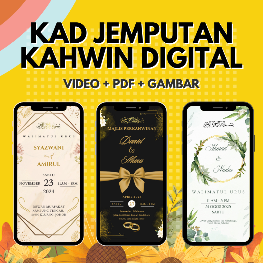 Kad Kahwin Digital | Video Jemputan Kahwin | Kad Jemputan Digital | Wedding Digital Card ...