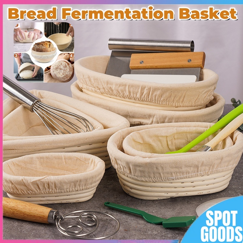 Specool-Bread Fermentation Basket Bread Proofing Basket With Cloth ...