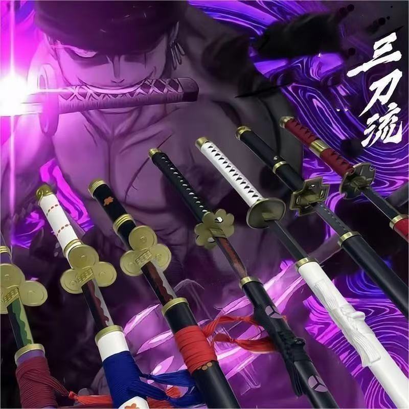 COD One Piece Cosplay Roronoa Zoro Sword 104CM Wooden Shusui Enma Wado ...