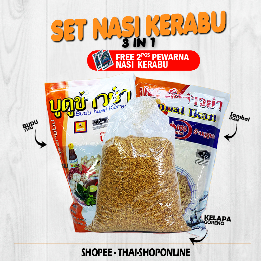 Set Nasi Kerabu Thailand Free Gift Pewarna Nasi Kerabu | Shopee Malaysia