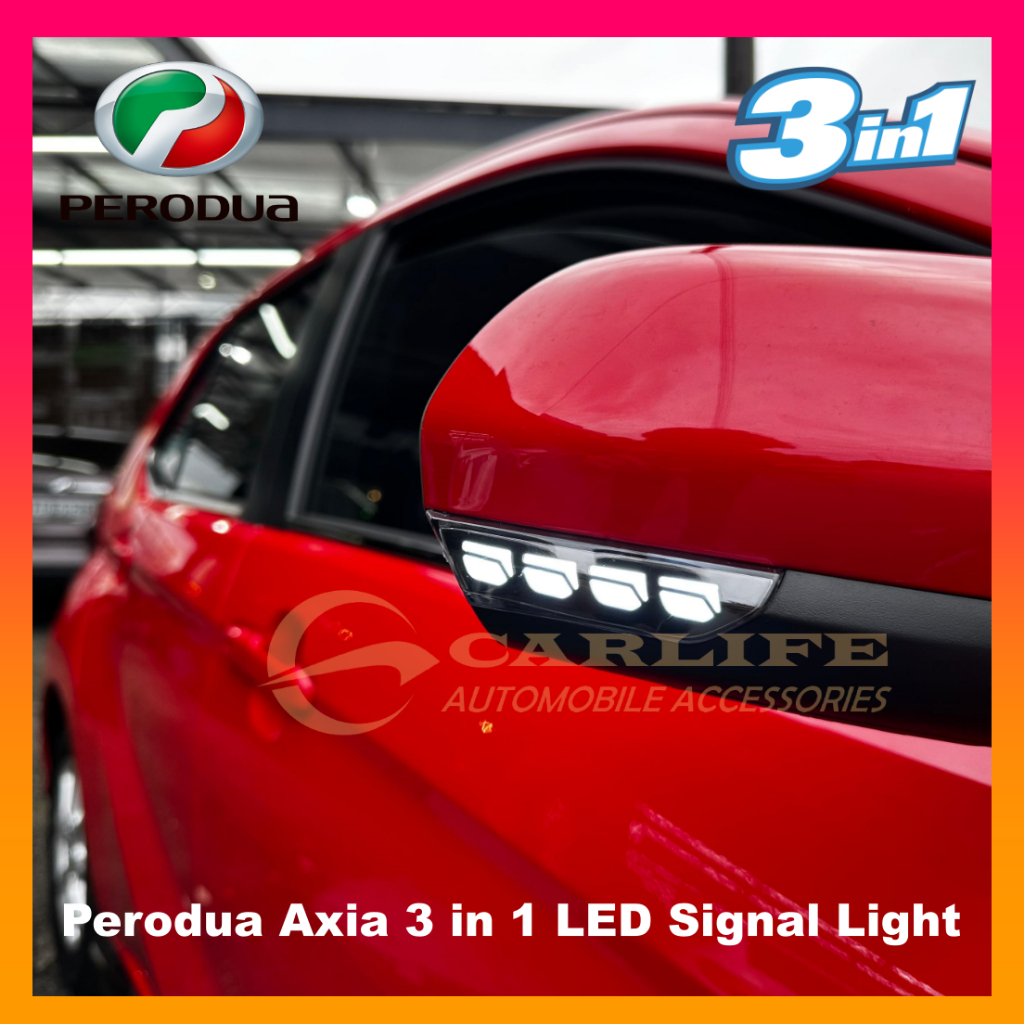 Perodua Axia 3 in 1 Side Mirror LED Signal Light | Shopee Malaysia