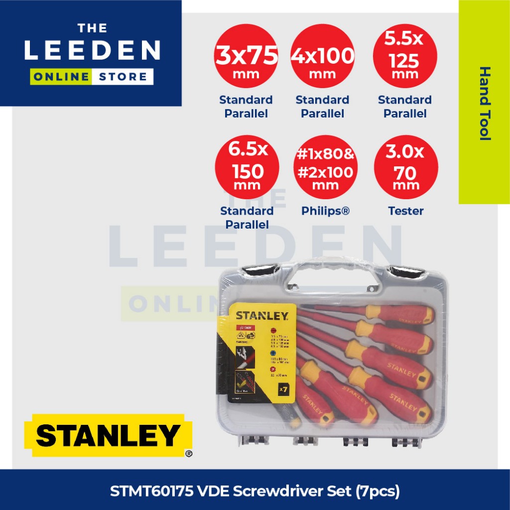 Stanley STMT60175 VDE 7Pcs Screwdriver | Shopee Malaysia