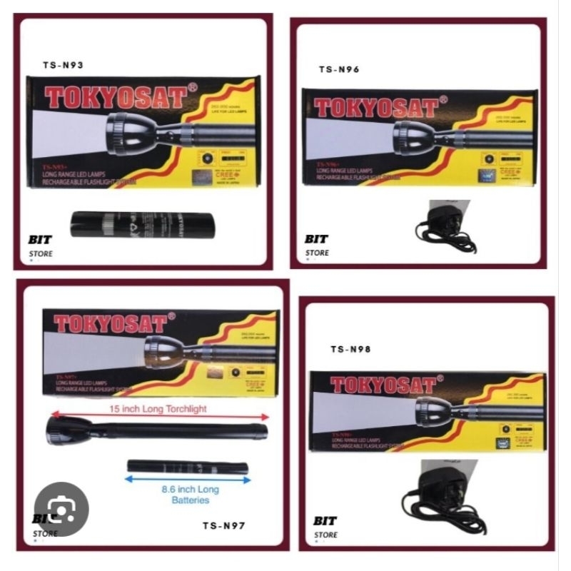 TOKYOSET RECHARGEABLE ORIGINAL JAPANESE TORCH Light TS- 92+ | Shopee ...