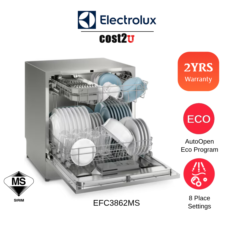 Electrolux/Toshiba Compact Dishwasher | EFC3862MS DW-08T1(S)-MY (Mesin ...