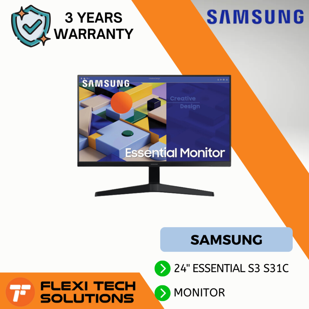 Flexi Tech Samsung 24" Essential Monitor S3 S31C | Shopee Malaysia