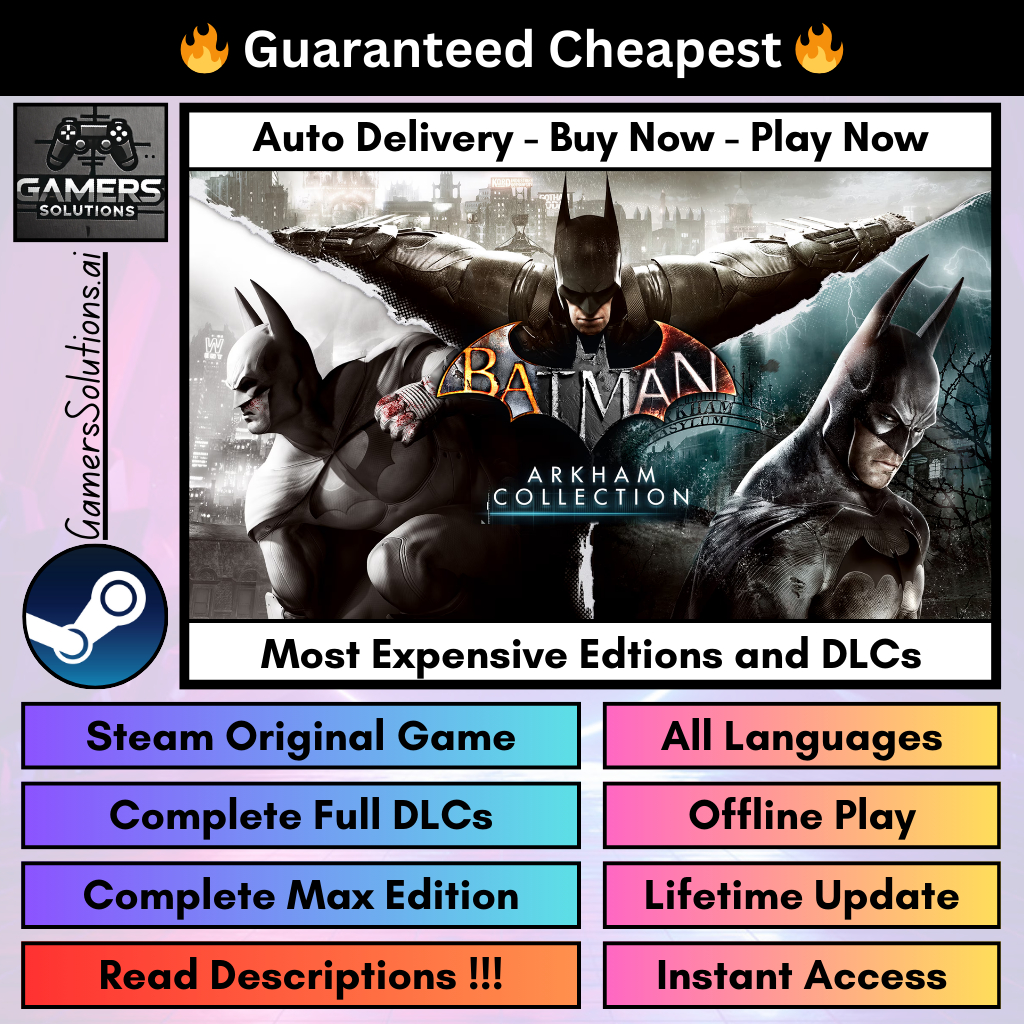 Batman: Arkham Collection [Auto Delivery] [Full DLC] [Steam Offline] PC ...