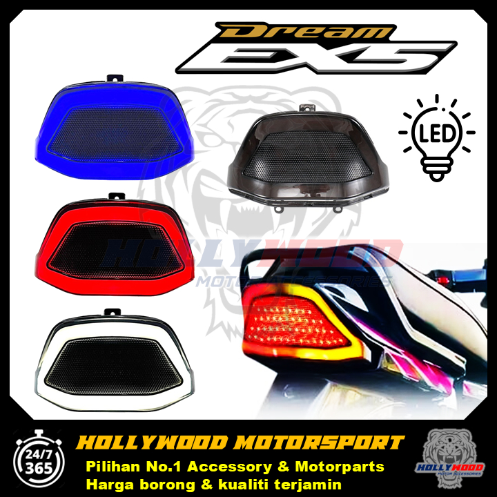 HONDA EX5 / EX5 DREAM LAMPU BELAKANG LED TAIL LAMP DESIGN TST TINTED ...