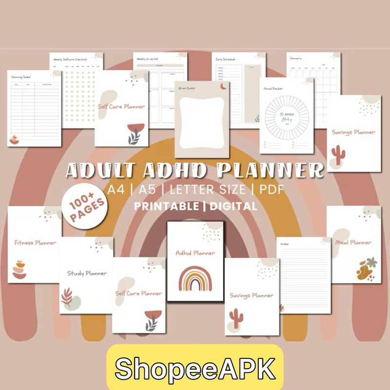 ADHD Planner, Adult ADHD Planner, Digital ADHD Planner, Academic ...