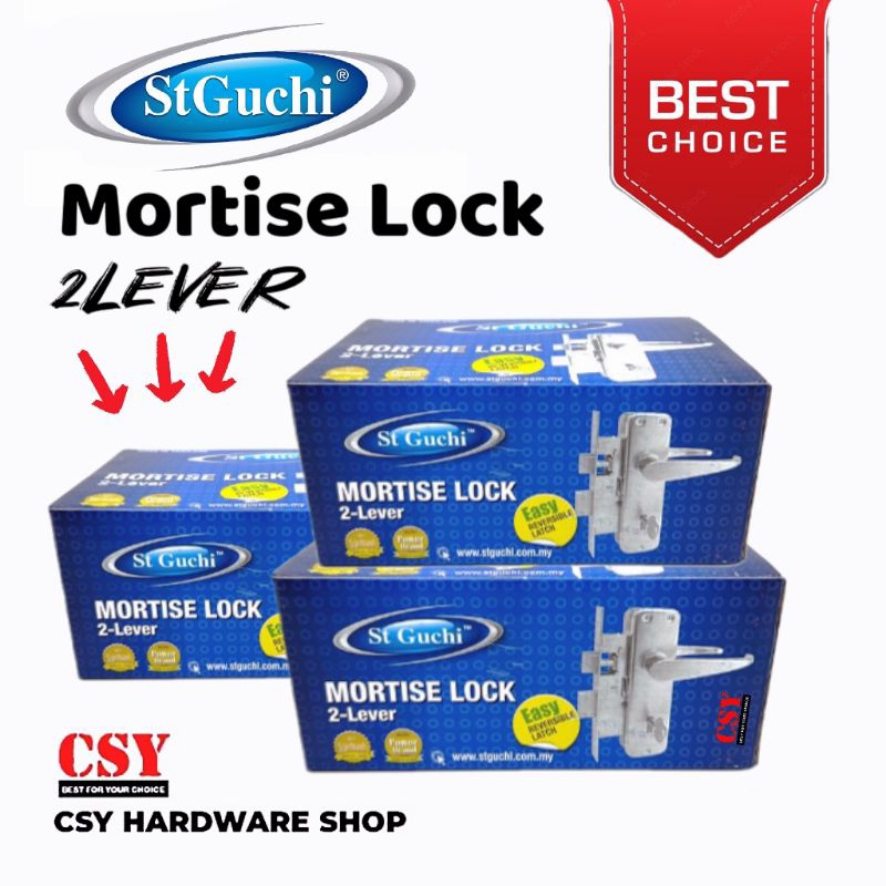 ST GUCHI Lever Mortise LOCK SGLM-H3003-01 / kunci Grill | Shopee Malaysia