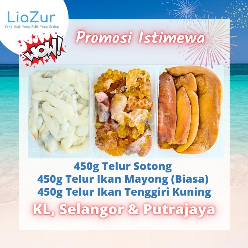 Set Telur Ikan Mayong, Telur Ikan Tenggiri & Telur Sotong [KL, Selangor ...