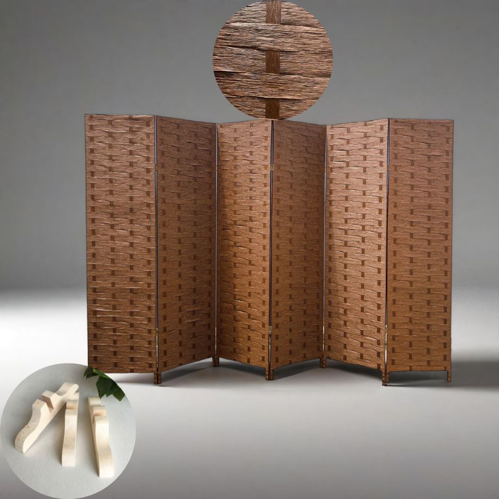 Handmade Bamboo Partition – Elegant 6-Panel Room Divider | Shopee Malaysia