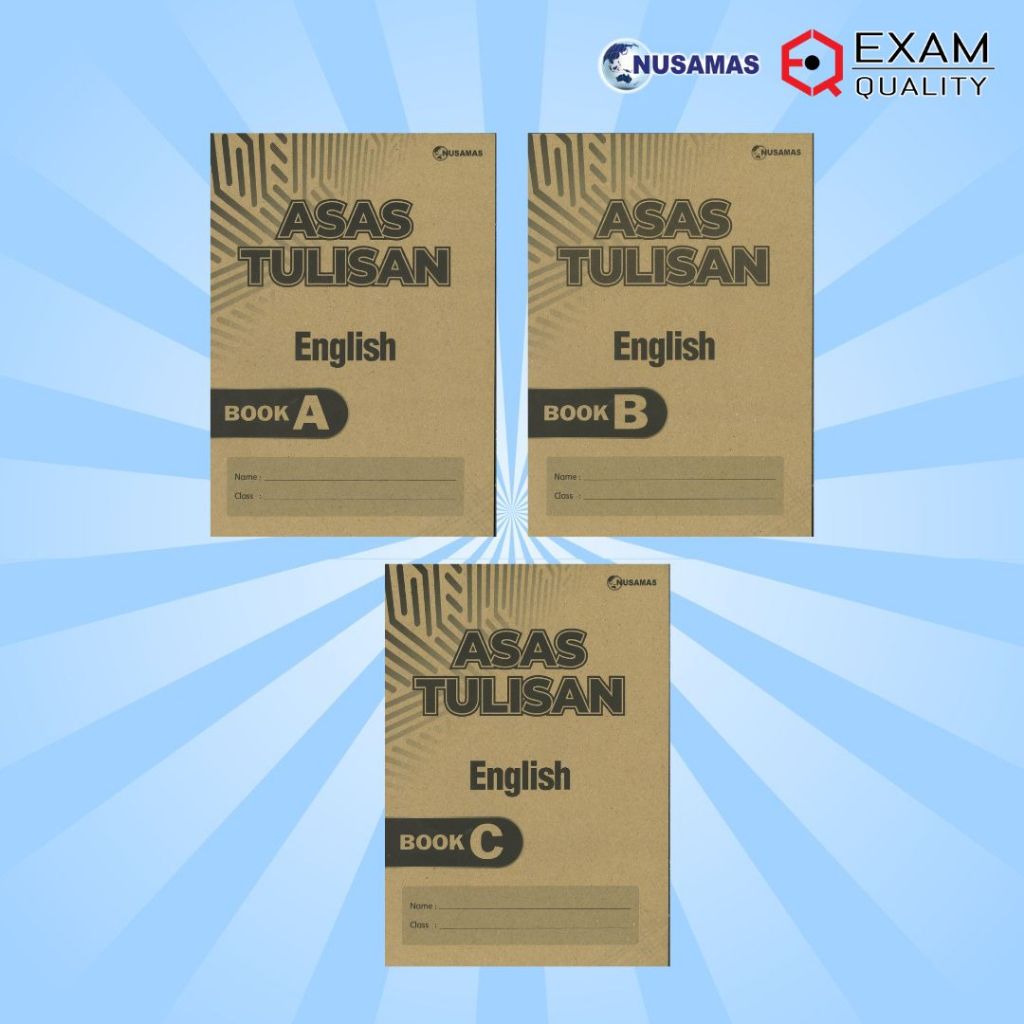 [NUSAMAS] ASAS TULISAN ENGLISH BOOK A, B & C | Shopee Malaysia