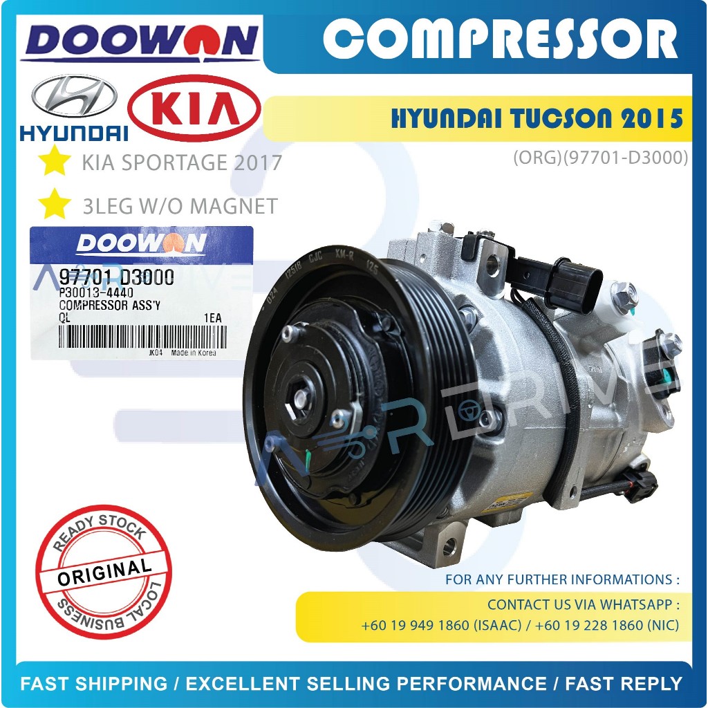 ORIGINAL DOOWON HYUNDAI TUCSON 2015 / KIA SPORTAGE 2017 6PK DVE16N ...
