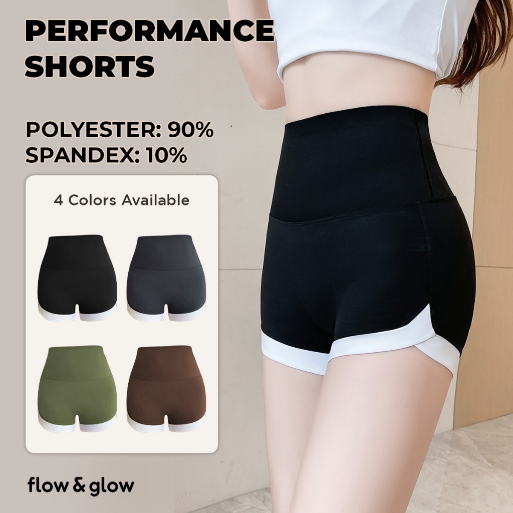 FLOW&GLOW Yoga Shorts Pants Biker Shorts Legging Woman Exercise Sport ...