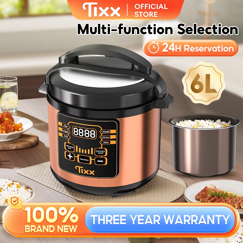 TIXX Electric Pressure Cooker Stainless Steel Non-stick Inner Pot Rice ...