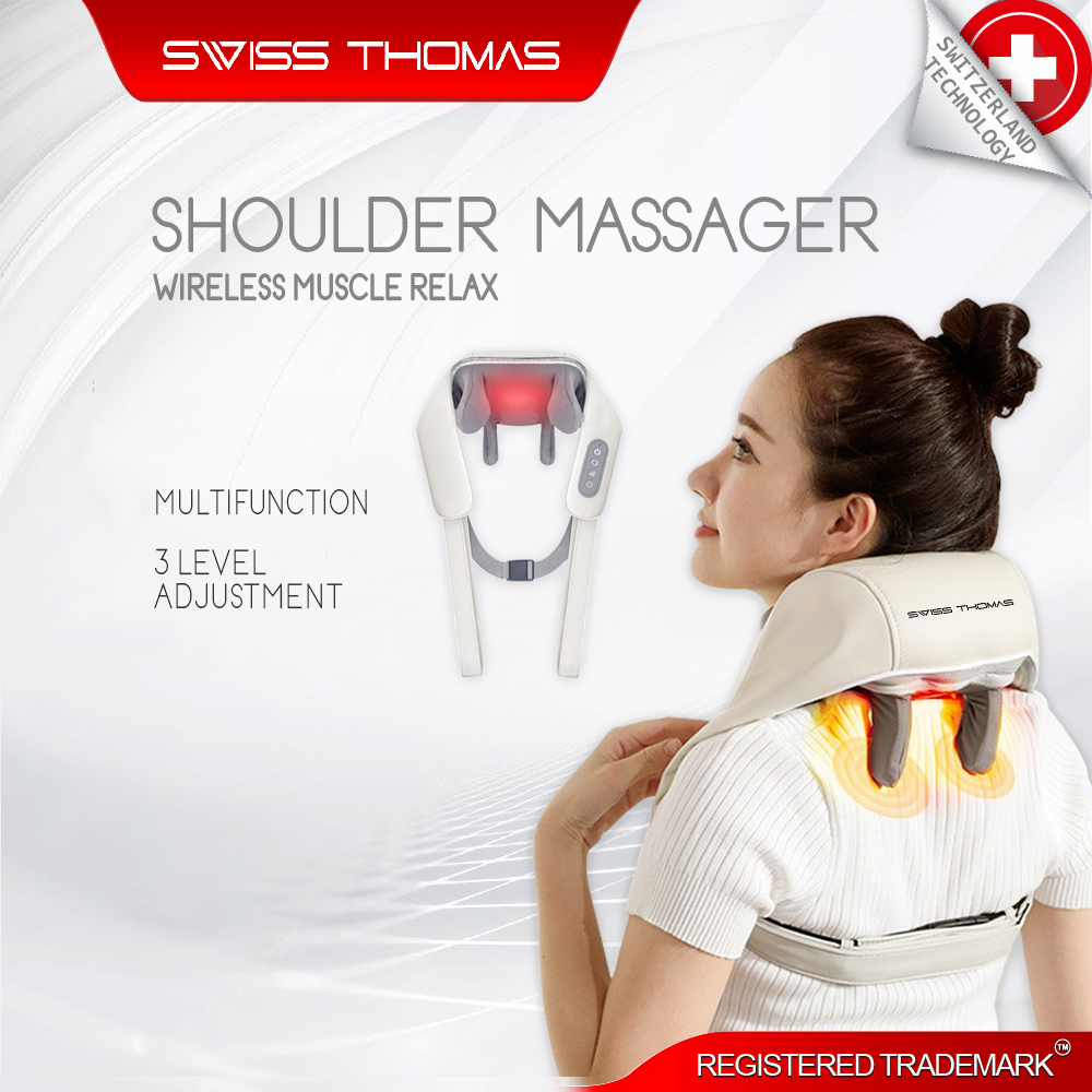 Swiss Thomas Neck Shoulder Massager (Pengurut Bahu) Wireless Body ...