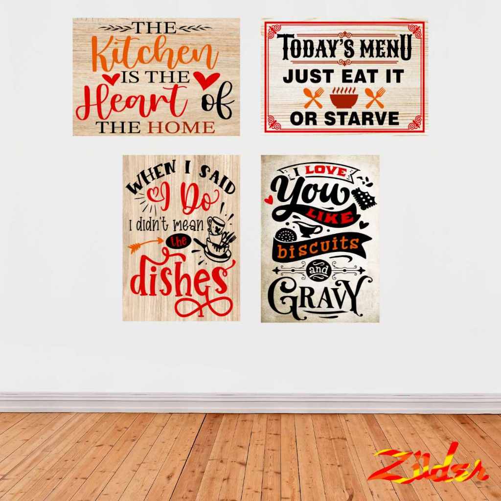 HIASAN DINDING TEMA DAPUR PART 1 SAIZ A4 TEBAL KAYU 6 MM MDF BOARD ...