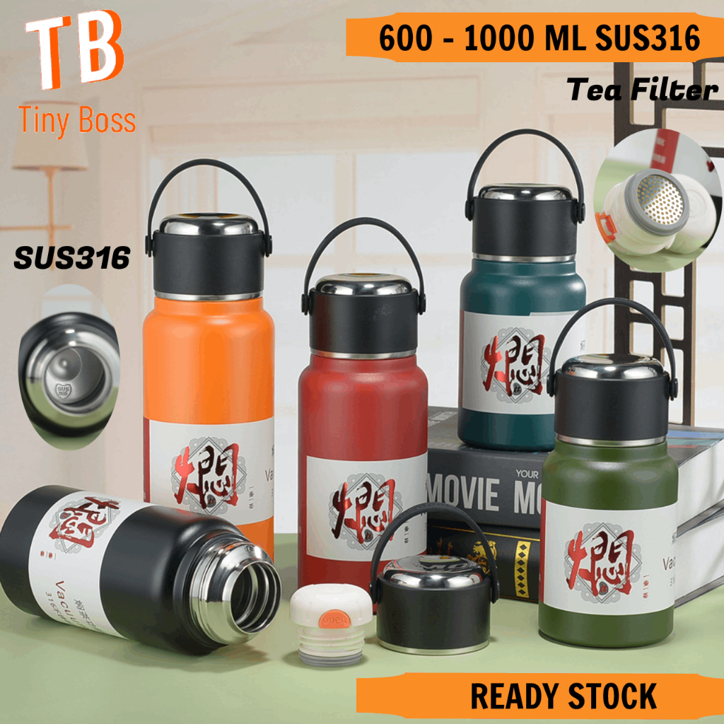 316 Stainless Steel Thermos Tumbler Mug Cup Steel Water Bottle Flask ...