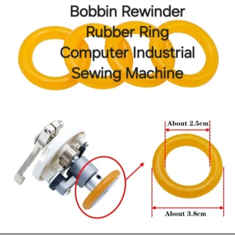 Rubber Ring Bobbin Winder Spare Part Industrial Sewing Machine / Spare ...