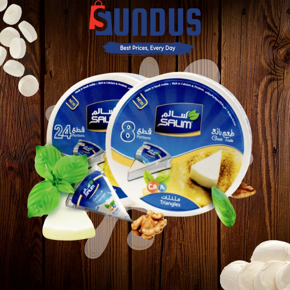Salim Triangles Cheese 8 Portions 120g - Abo Walad Cheese Triangle x8 ...