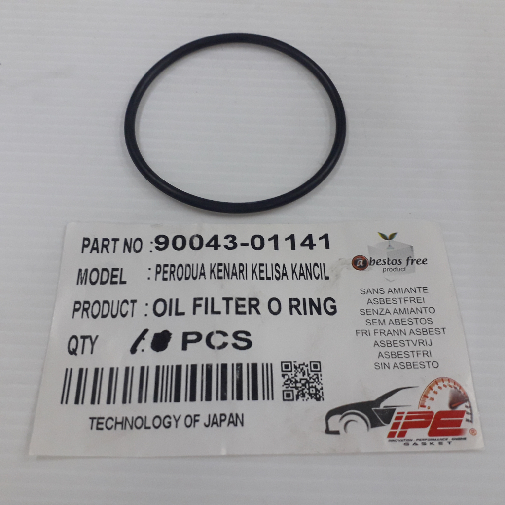 (1PCS IPE 90043-01141) OIL FILTER HOUSING O-RING FOR PERODUA KENARI ...