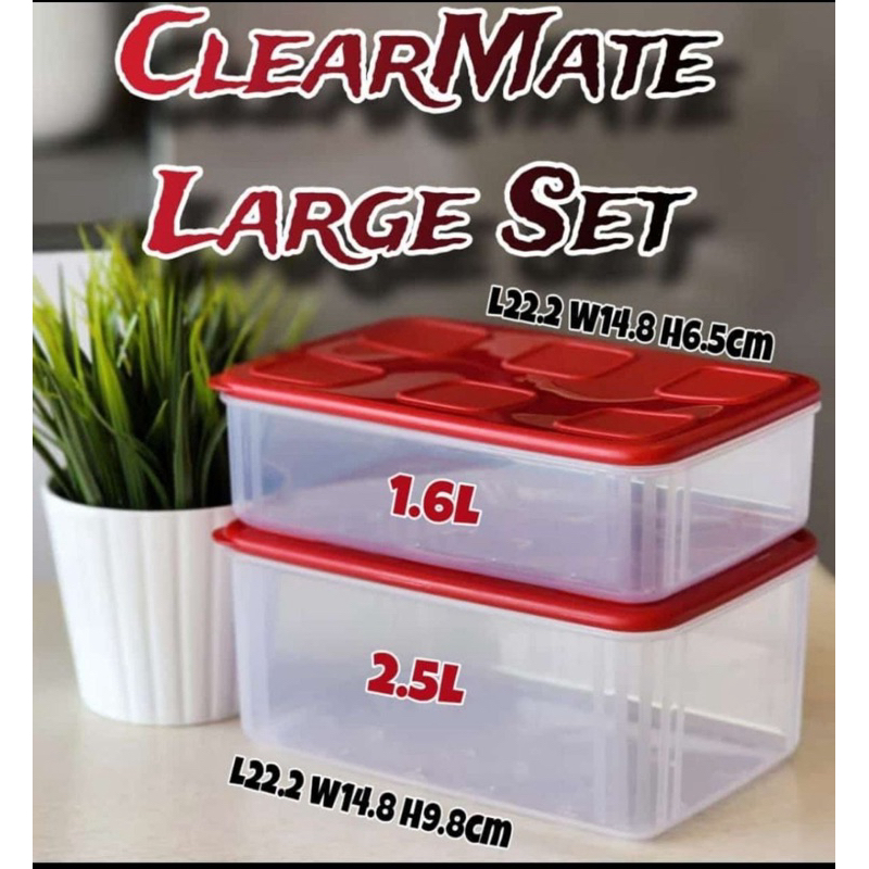 Tupperware CLEARMATE LARGE SET | Shopee Malaysia