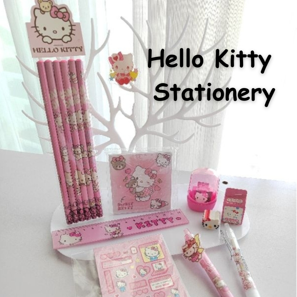 Hello Kitty Stationery Hello Kitty Pencil Eraser Ballpen Ruler Sticker ...