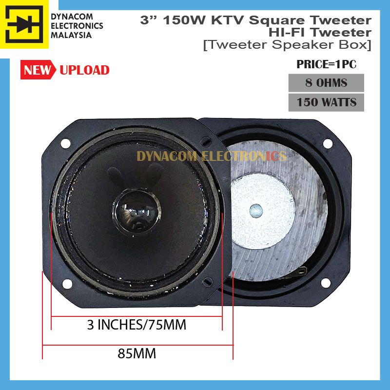3” 150W KTV Square Tweeter HI-FI Tweeter [Tweeter Speaker Box] | Shopee ...